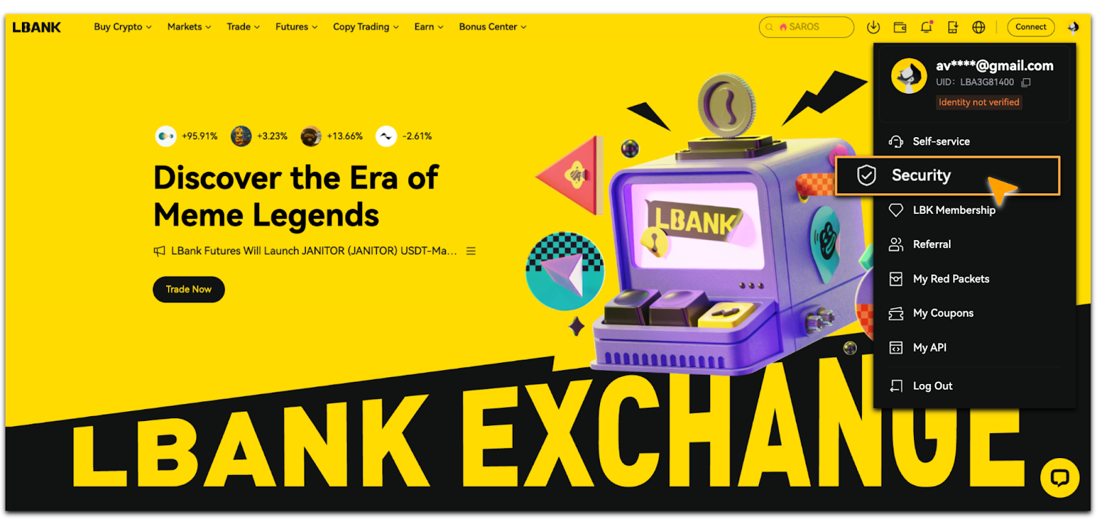 How to Reset Google Auth in LBank? (Web)